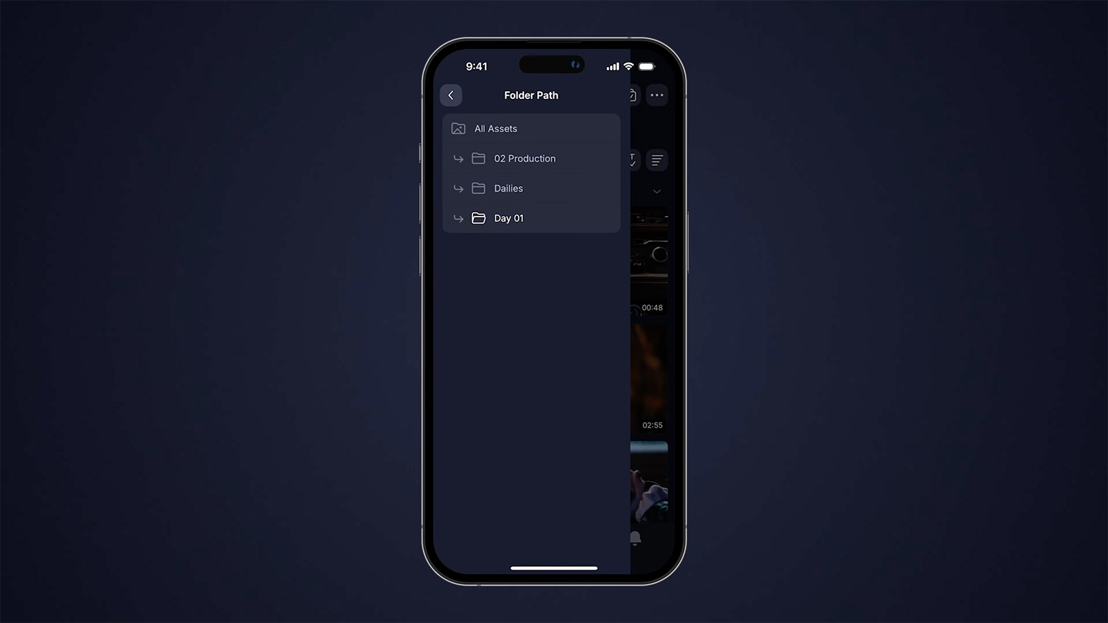 Workflow on the go with the redesigned Frame.io V4 mobile app.